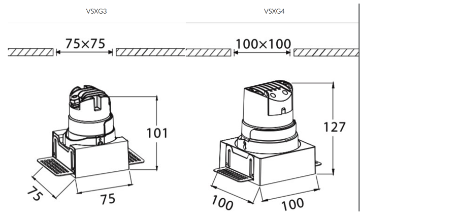 Varros Square Trimless Adjust - Davis Lighting Varros Square Trimless Adjust - Davis Lighting