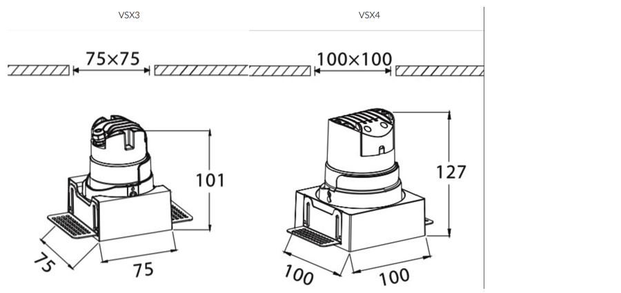 Varros Square Trimless Fixed - Davis Lighting